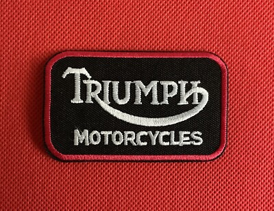 Triumph Themed Motorcycles Biker Rocker badges Iron Sew On Embroidered ...