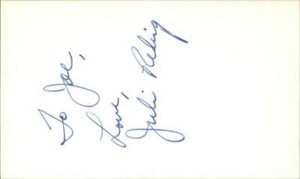 Juli Reding Actress 77 Sunset Strip Signed 3" x 5" Index Card | eBay
