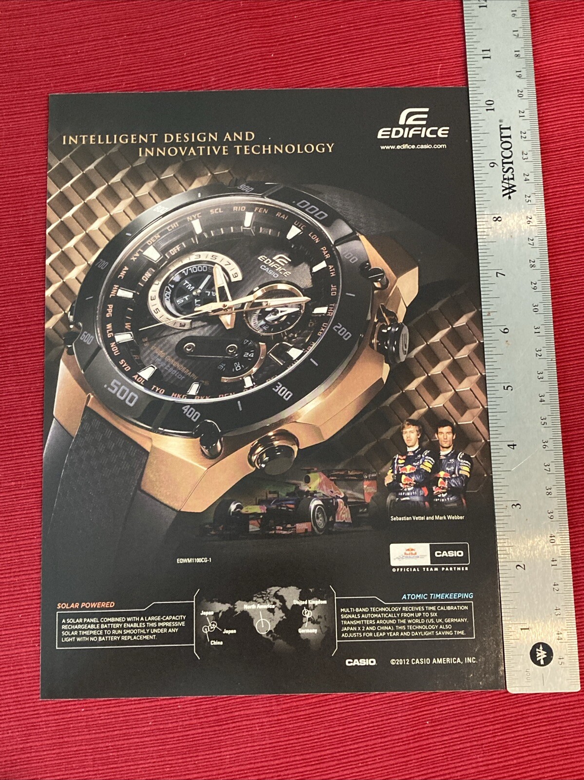 Sebastian Vettel & Mark Webber for Edifice Watch Print Ad | eBay