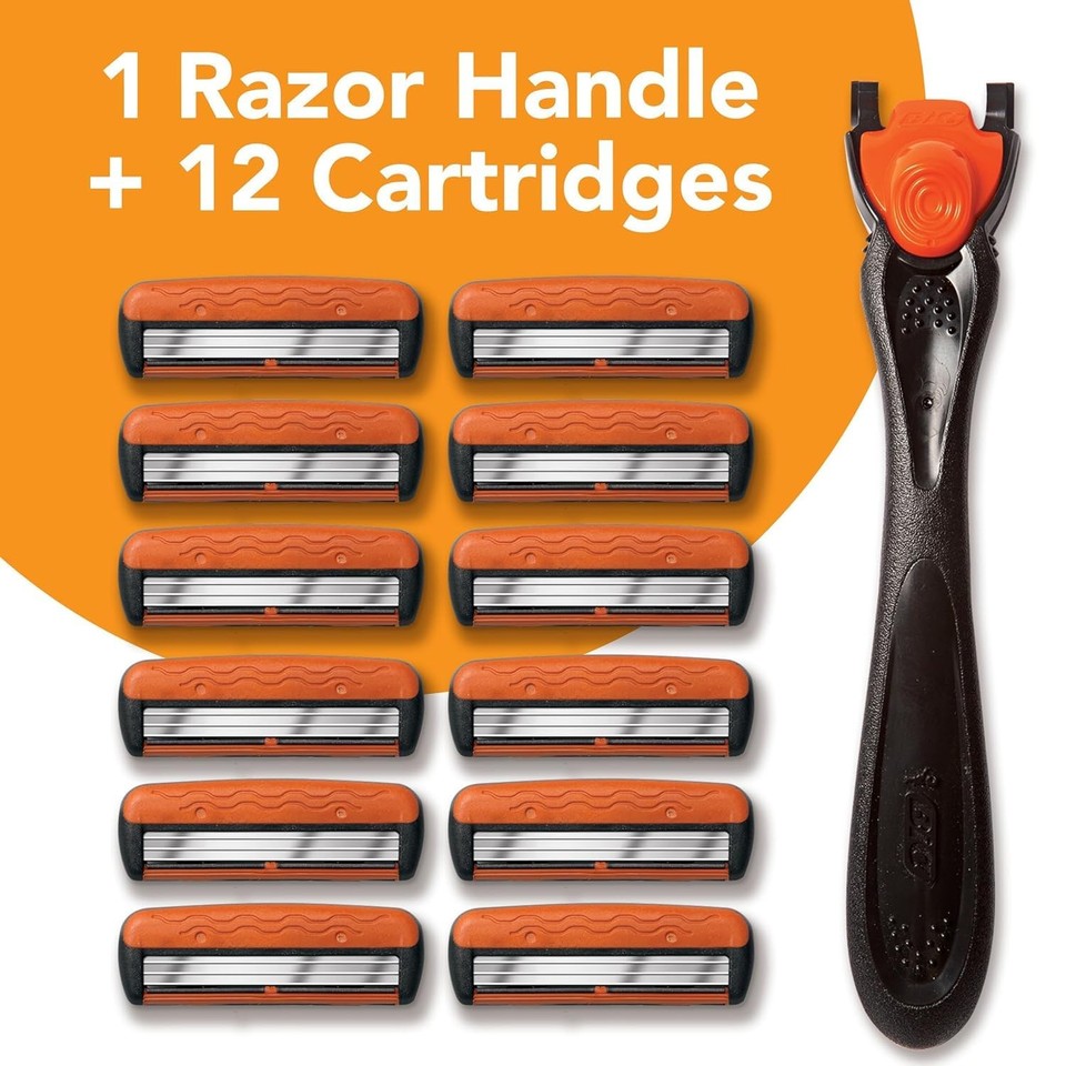BIC Comfort 3 Men's Refillable 3 Blade Razors, Long-Lasting Shave and ...
