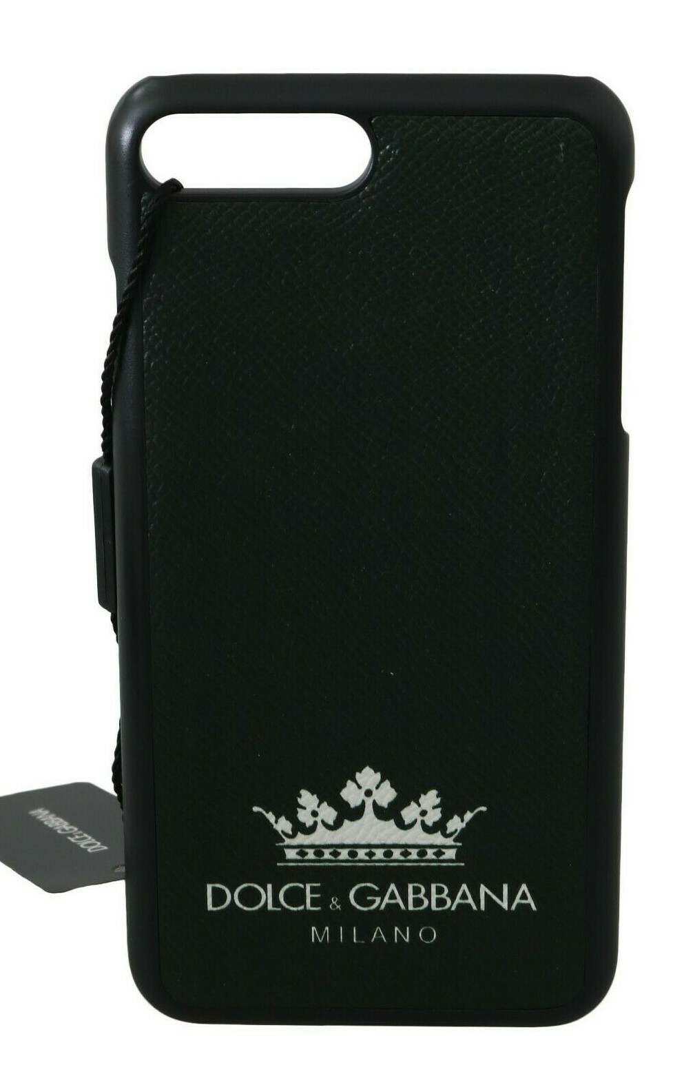 DOLCE & GABBANA Phone Case Cover Black Leather DG Crown iPhone 7 Plus ...