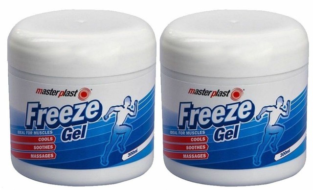2 X 200ml FREEZE GEL IDEAL FOR MUSCLE PAIN COOLS SOOTHES MASSAGES ...