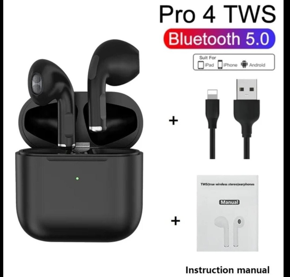 PRO4 TWS Wireless Bluetooth Earphones Air In-Ear Pods for iPhone ...