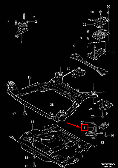 VOLVO XC60 Front Left Engine Mounting 31262714 NEW GENUINE | eBay
