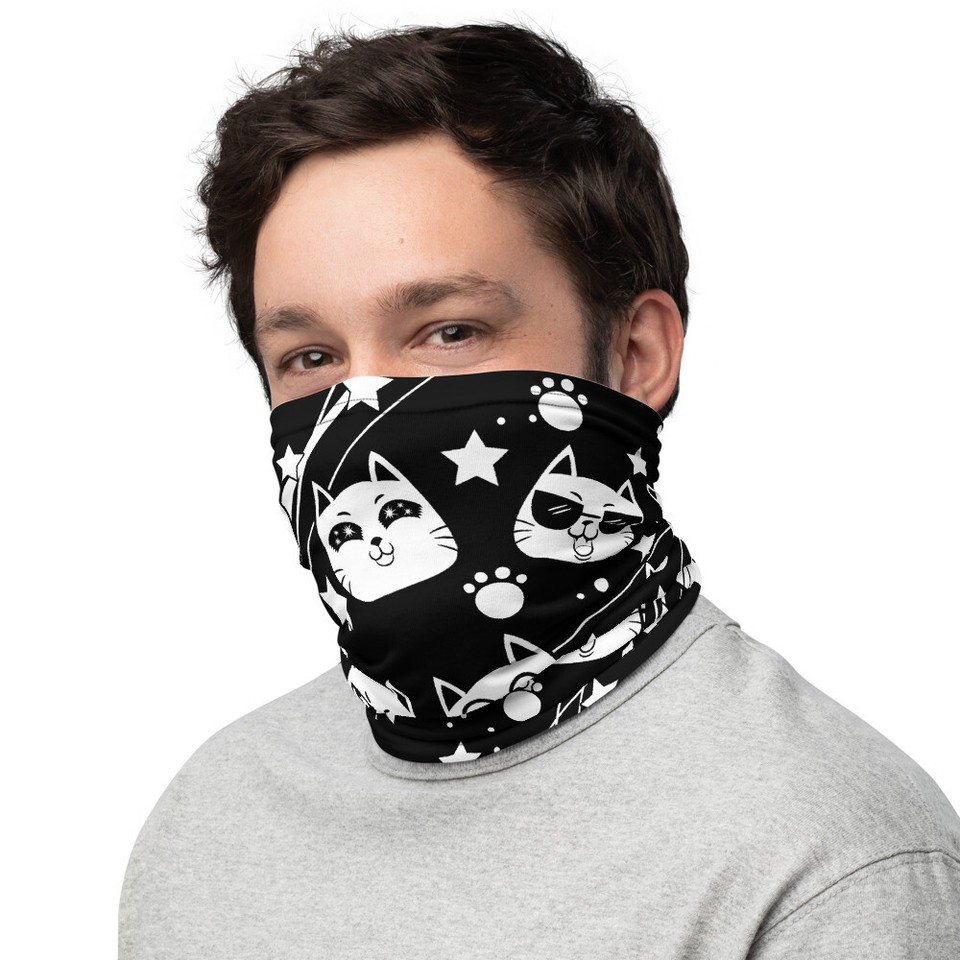 Unisex Neck Gaiter Cartoon Cats - Neck gaitor Cat - Face Shield ...