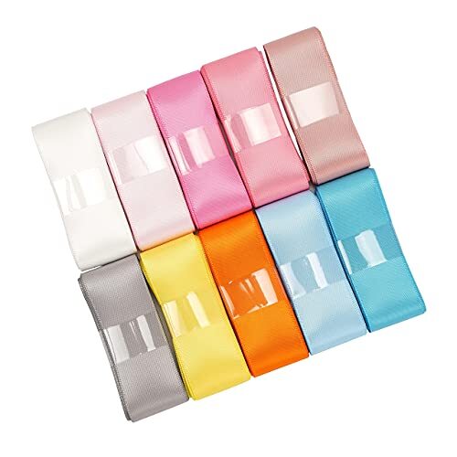 1 inch Satin Ribbon Solid Color Ribbon Assorted Double Faced Satin ...