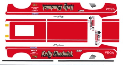 KELLY CHADWICK 1971 VEGA NHRA 1/32nd Scale Slot Car Waterslide Decals ...