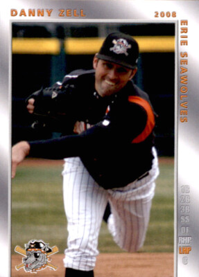 2008 Erie Seawolves Grandstand #20 Danny Zell Cypress Texas TX Baseball ...