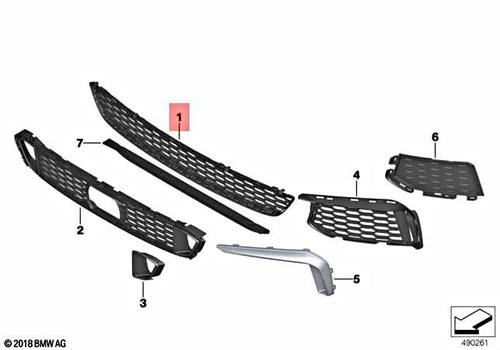 Genuine BMW G30 G31 518d 520d ed 520dX 520i Grille Air Inlet Middle ...