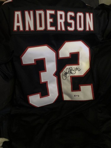 JAMAL ANDERSON Signed Atlanta Falcons Custom JERSEY PSA DNA COA Auto ...