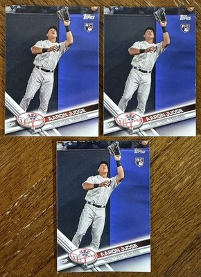 2017 TOPPS AARON JUDGE ROOKIE RC BASEBALL CARD #287 LOT OF 3 CARDS READ ...