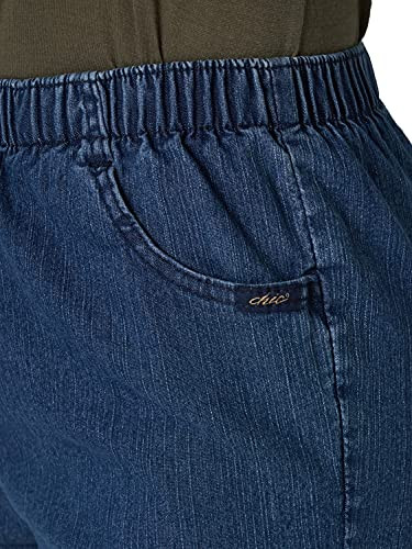 Chic Classic Collection Womens Stretch Elastic Waist 14 Mid Shade Denim ...