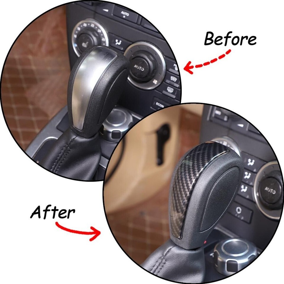 Gear Knob Head Cover Decorative Trim Stickers Carbon Fiber for ...