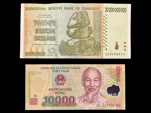 Zimbabwe Banknotes Zimbabwe Inflation Chart Zimbabwe 1 Billion Dollar ...