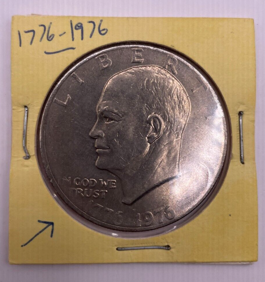 RARE 1776-1976 D Eisenhower Liberty Bell Moon Silver $1 US Bicentennial ...