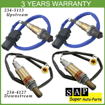 Set of 4 Upstream & Downstream Oxygen 02 Sensor For Ford E-150 E-250 E ...