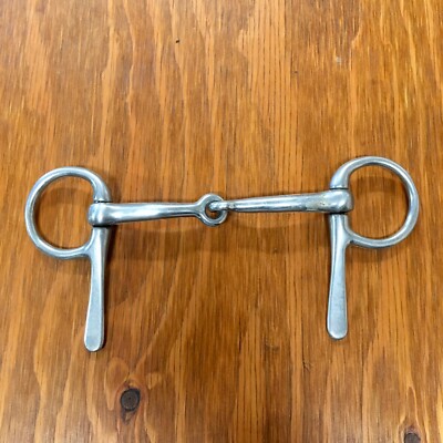 Half Cheek Single Joint Snaffle Bit Half Spoon Riding Driving 4.75 ...