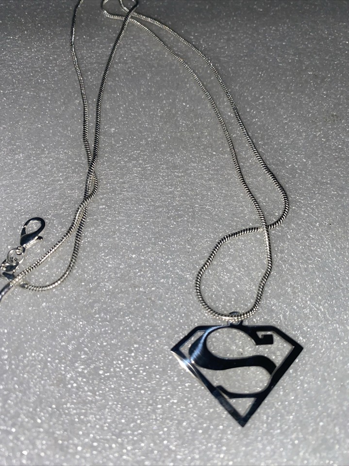 24 Inches Sterling Snake Chain Superman Charm New | eBay
