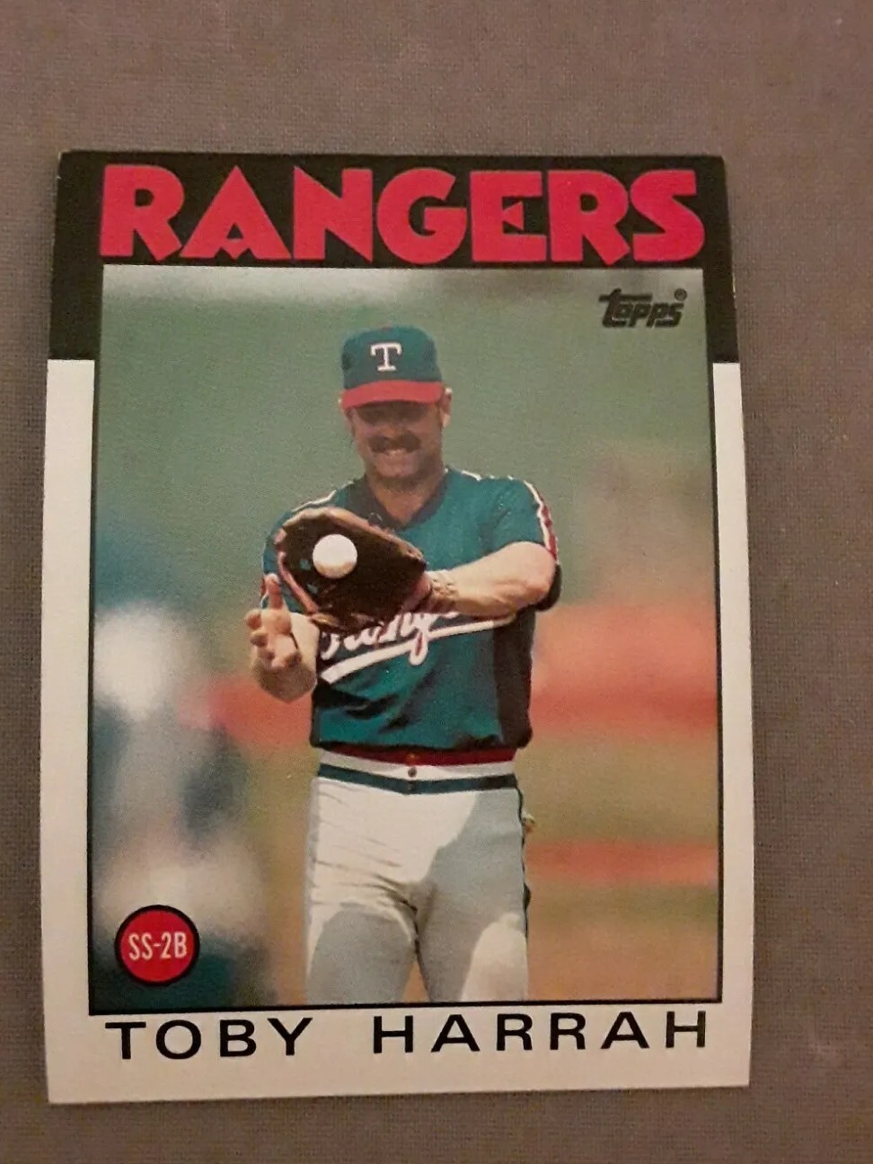 1986 Topps TOBY HARRAH baseball card #535. TEXAS RANGERS. | eBay
