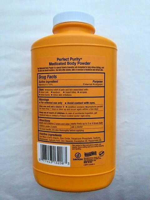 Medicated Body Powder with Cornstarch 6-oz. by Perfect Purity | eBay UK