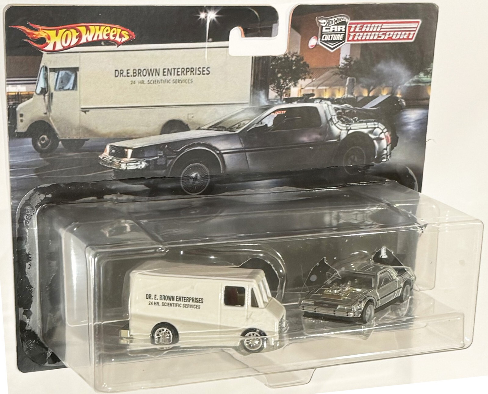 Delorean & Van Custom Hot Wheels Team Transport Back To The Future ...
