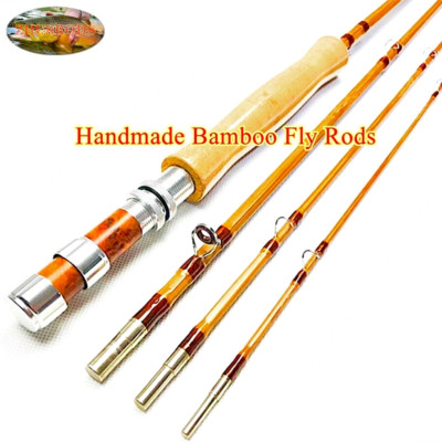 ZHUSRODS Classic Bamboo Fly Rod 7'6" ~ 5 wt / 4 ~ Section / Vintage ...