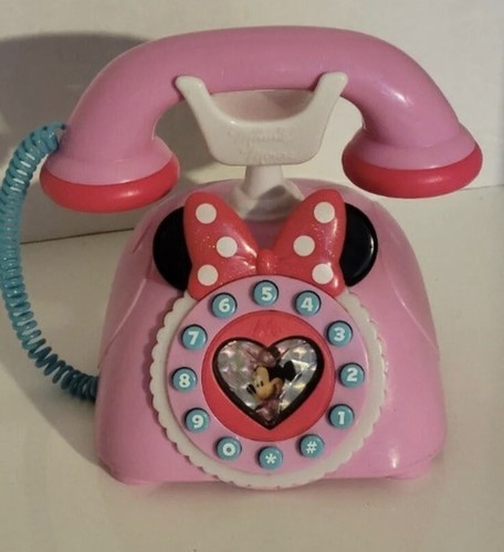 Disney Minnie Mouse Happy Helpers Rotary Phone Pink Pre-Owned | eBay