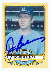 John Gelnar autographed baseball card 1982 Renata Galasso Seattle ...
