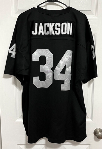 BO JACKSON 34 Oakland Raiders Men Black 1987 Throwbacks Jersey 54 ...