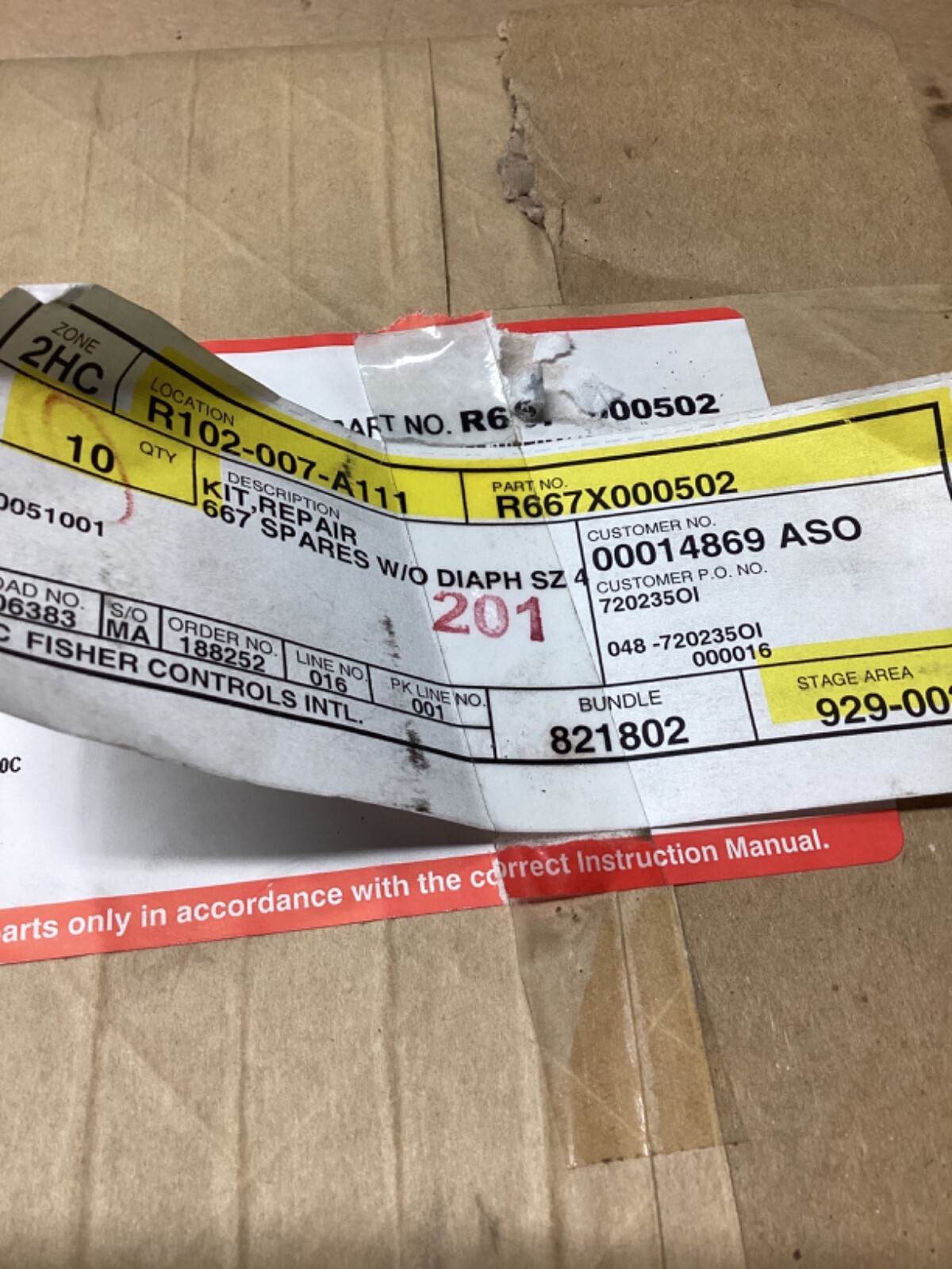 Fisher R667X000502 Type 667 Actuator Repair Kit for sale online | eBay