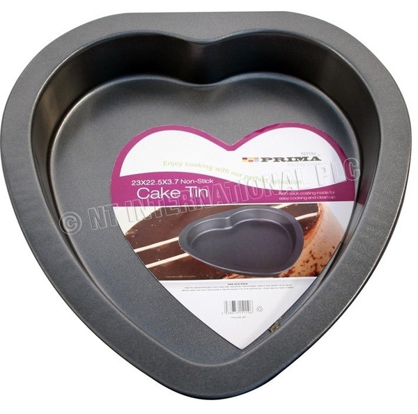 23cm Non-stick Love Heart Shape Cake Tin Tray Baking Bake Pan Carbon ...