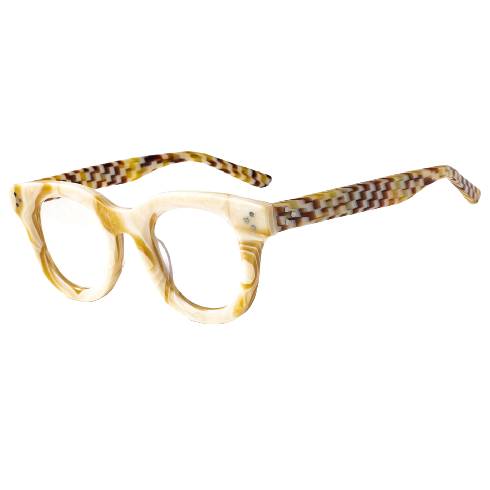 Retro Trendy Acetate Eyeglasses Frames Oval Square Vintage Glasses Men ...