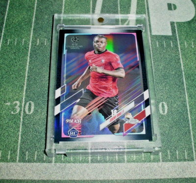 2020-21 Topps Chrome UEFA Aoki Jeremy Doku Black Refractor /99 Rookie ...