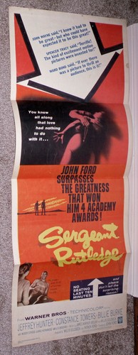 SERGEANT RUTLEDGE orig movie poster WOODY STRODE/CONSTANCE TOWERS ...