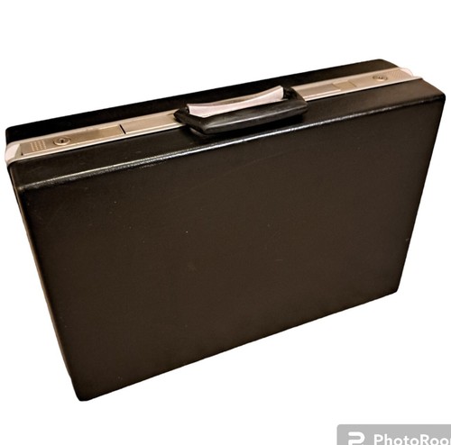Vintage Mid Century Samsonite Hard Shell Black Briefcase No Key ...
