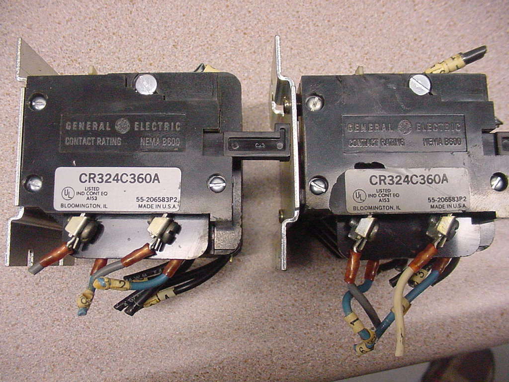 General Electric GE CR324C360A Motor Starter Overload Relays lot of 2 ...