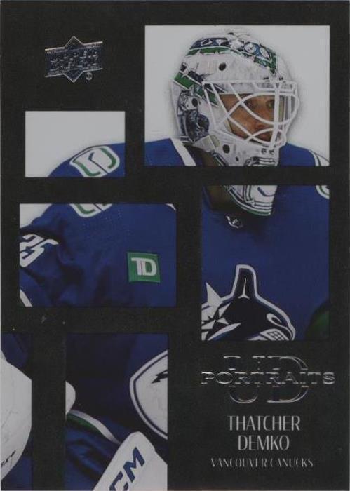 2024-25 Upper Deck Series 1 - Ud Portraits Thatcher Demko #P-19 Black ...