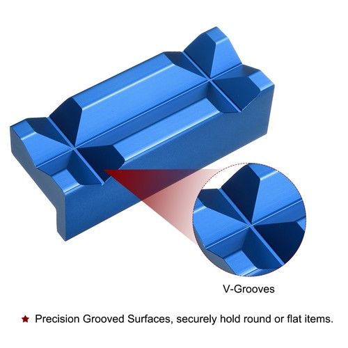 Magnetic Vise Jaws 4 Inch Magnet V-Grooves Soft Jaw Pads Covers, Dark ...