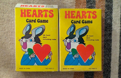 (2) Vintage Hearts Card Game Complete Set in Box Card 38 Card Deck ...