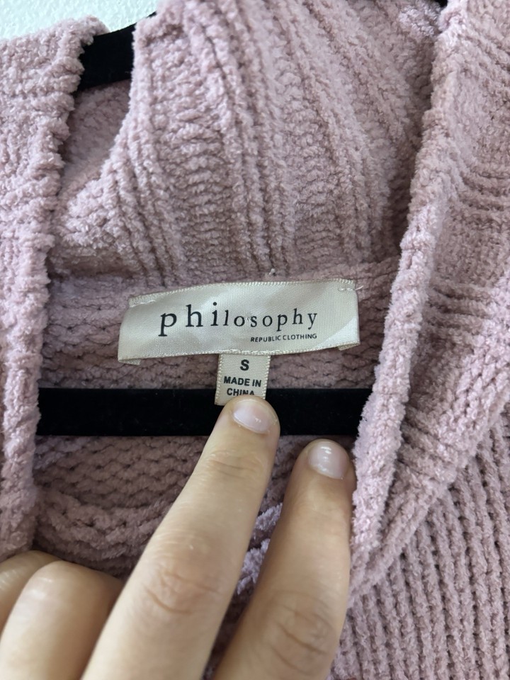 Philosophy Republic Clothing Sweater Women's Small Dusty Pink Soft ...