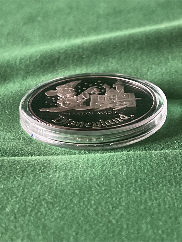 1990 Disneyland 35th Happiest Place On Earth Mickey 1 Troy oz .999 ...