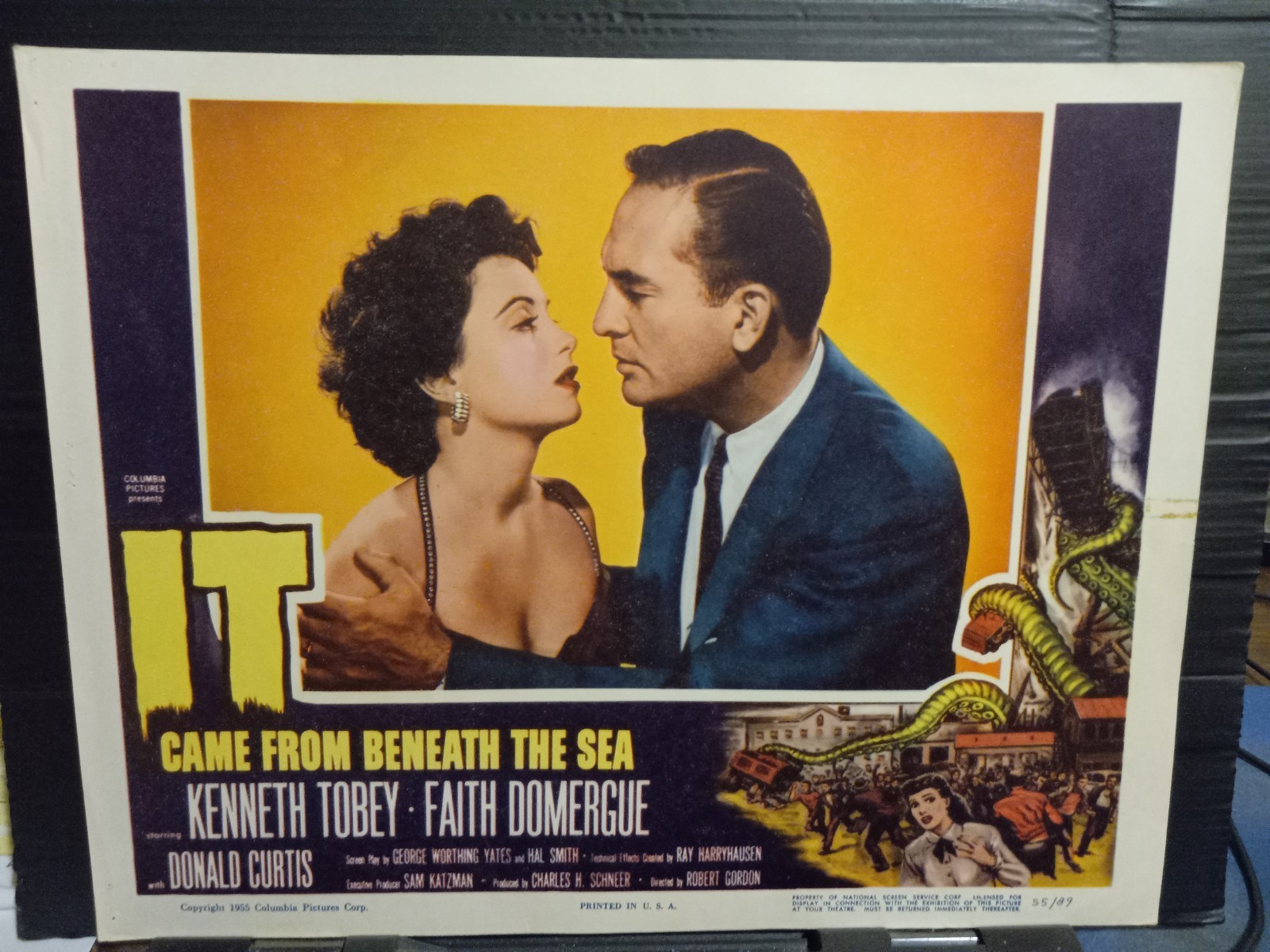 Lobby Card 1955 IT CAME FROM BENEATH THE SEA Faith Domergue Don Curtis ...