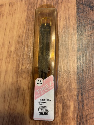 New Timex TX39812 BK Genuine Calf 12mm Watch Band NOS | eBay