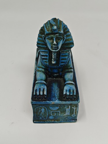 Turquoise Egyptian Sphinx Statue Hand Made. From Egypt. | eBay