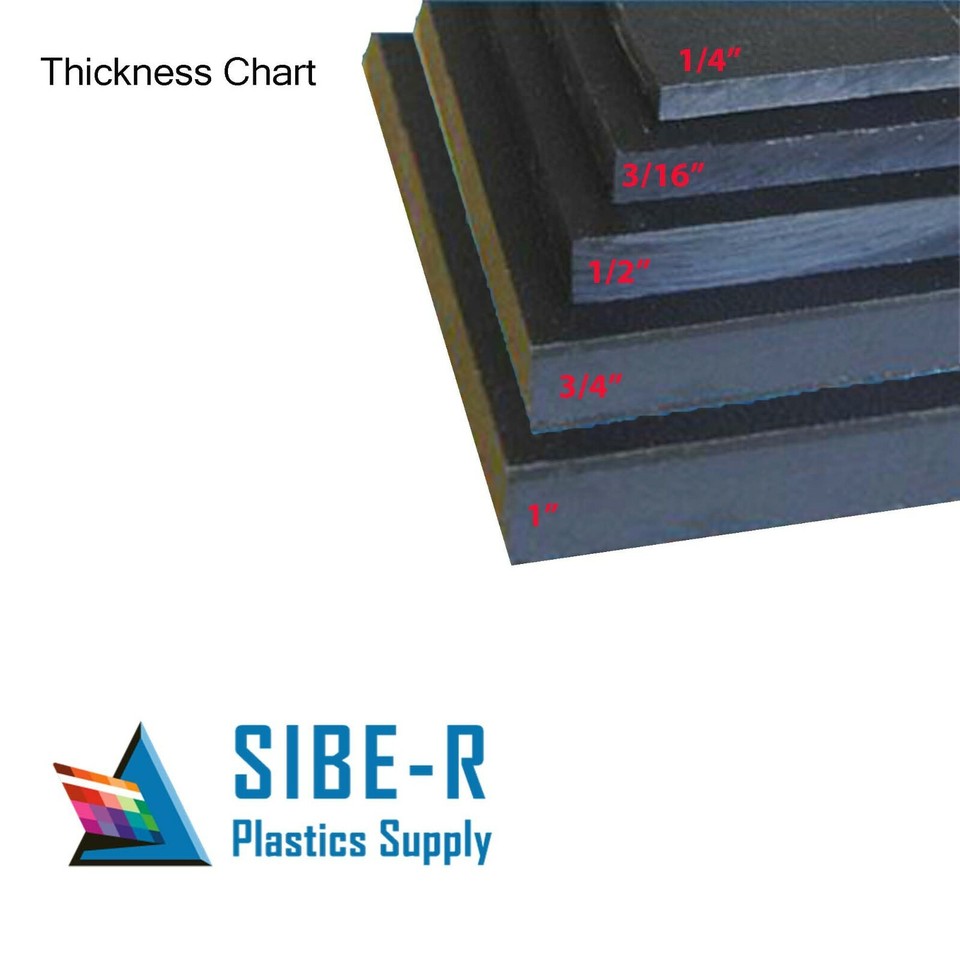 HDPE Marine Board Plastic Sheet - 1" Thick (25mm) - Black - Choose Your ...