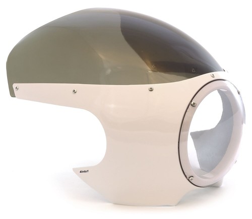 Cafe Racer Retro Drag Racing Motorcycle Fairing - White - Smoke ...