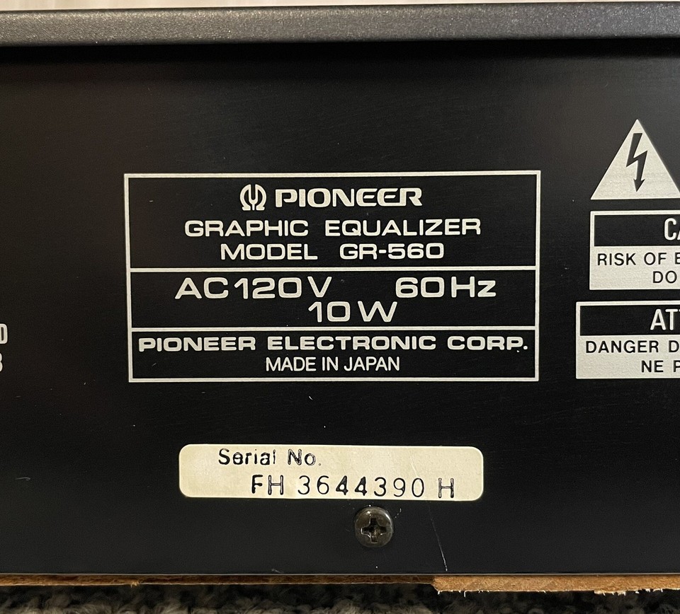 Pioneer GR-560 7 Band Equalizer | eBay