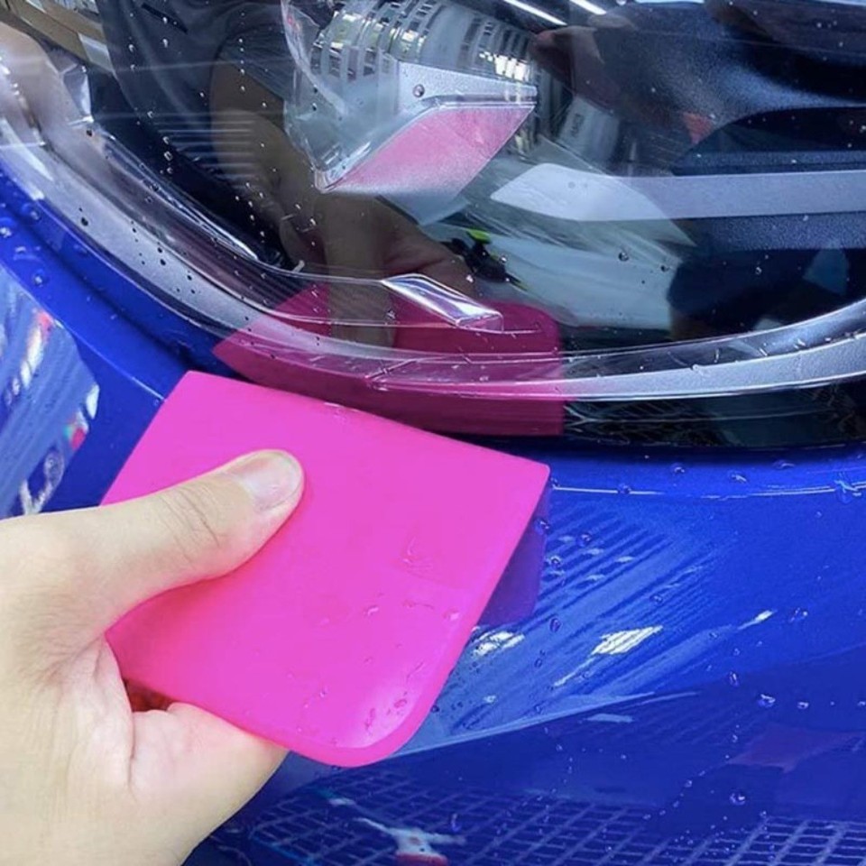4 Pcs Rose Red Soft Rubber Scraper for Vinyl Wrap Protection Film ...