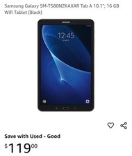 Samsung Galaxy Tab A SM-T580 16 GB, Wi-Fi, 10.1 in - Black for sale ...