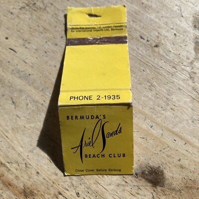 1950’s Bermuda’s Ariel Sands Beach Club Matchbook | eBay